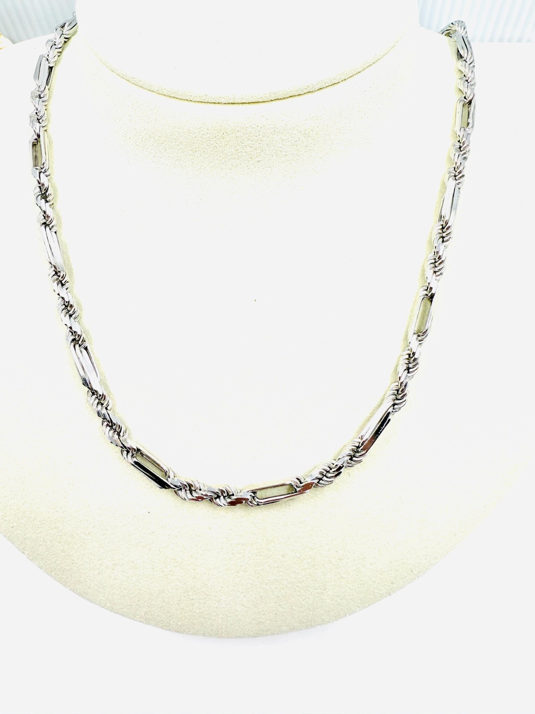 Sterling Silver Figa Rope Milano Chain Necklace. - Etsy