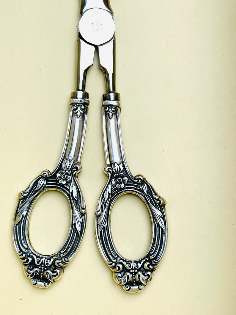 Vintage Victorian Style Sterling Silver Handle Grape Shears. - Etsy