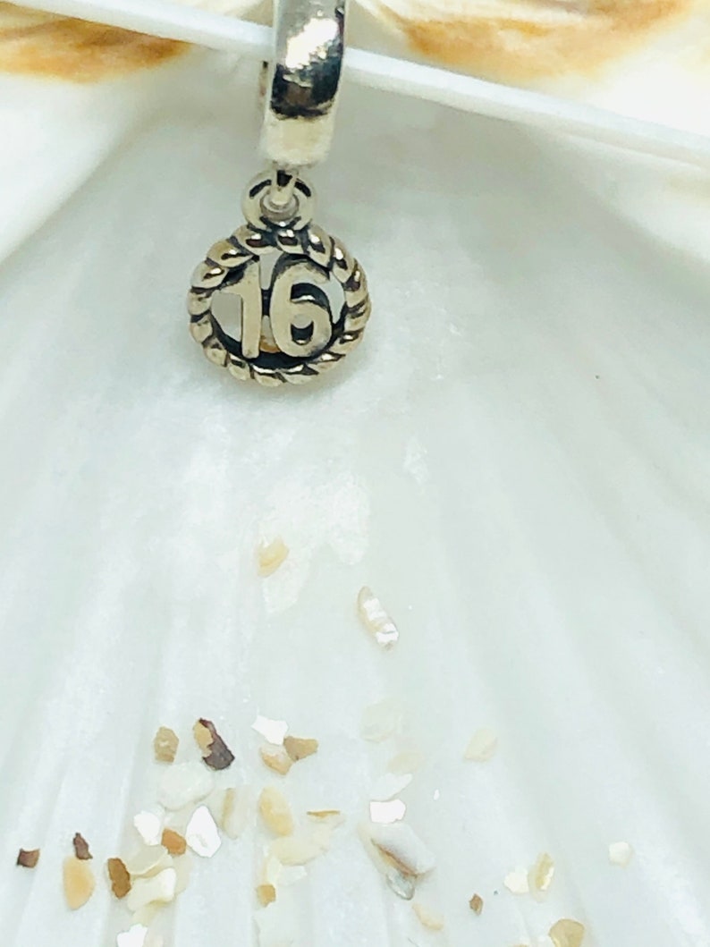 PANDORA Sweet Sixteen Dangle Silver Charm. - Etsy