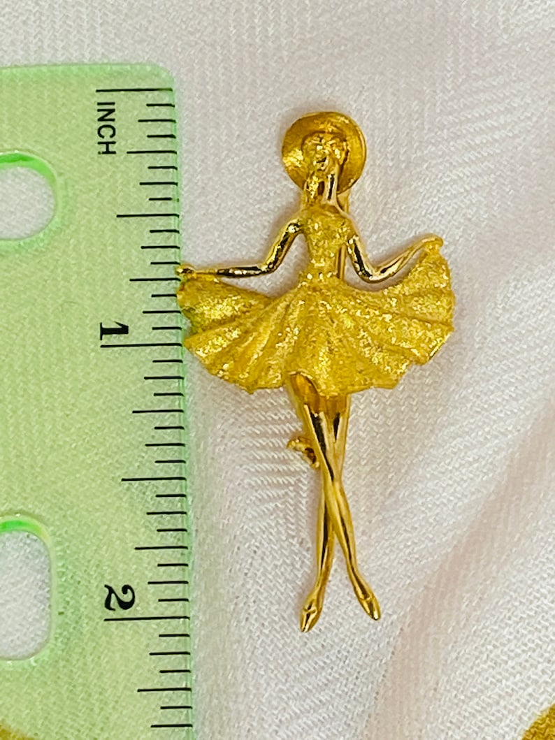 Vintage 18K Solid Gold Ballerina Pin Brooch. - Etsy