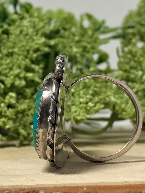 Sterling Silver Navajo Stone Ring - Gem