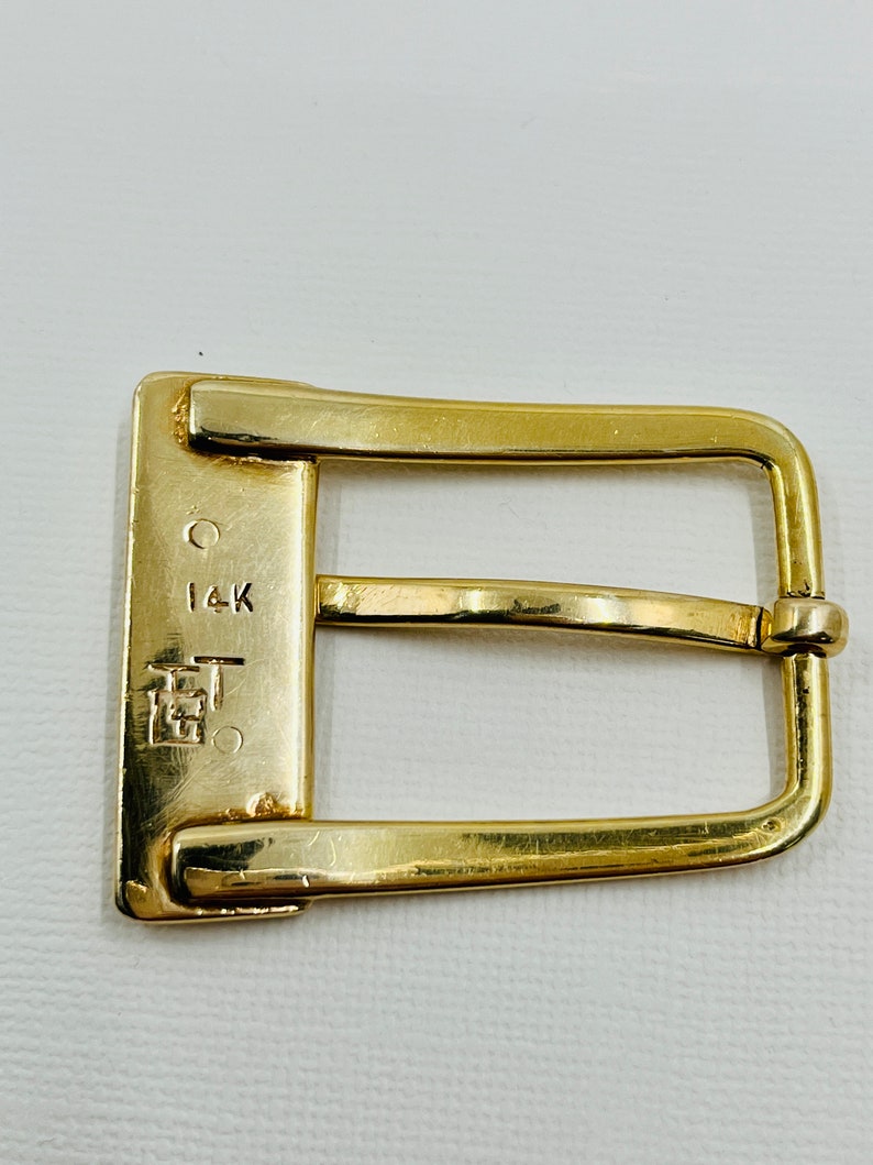 Vintage 14K Solid Gold Belt Buckle. 20th Century. - Etsy