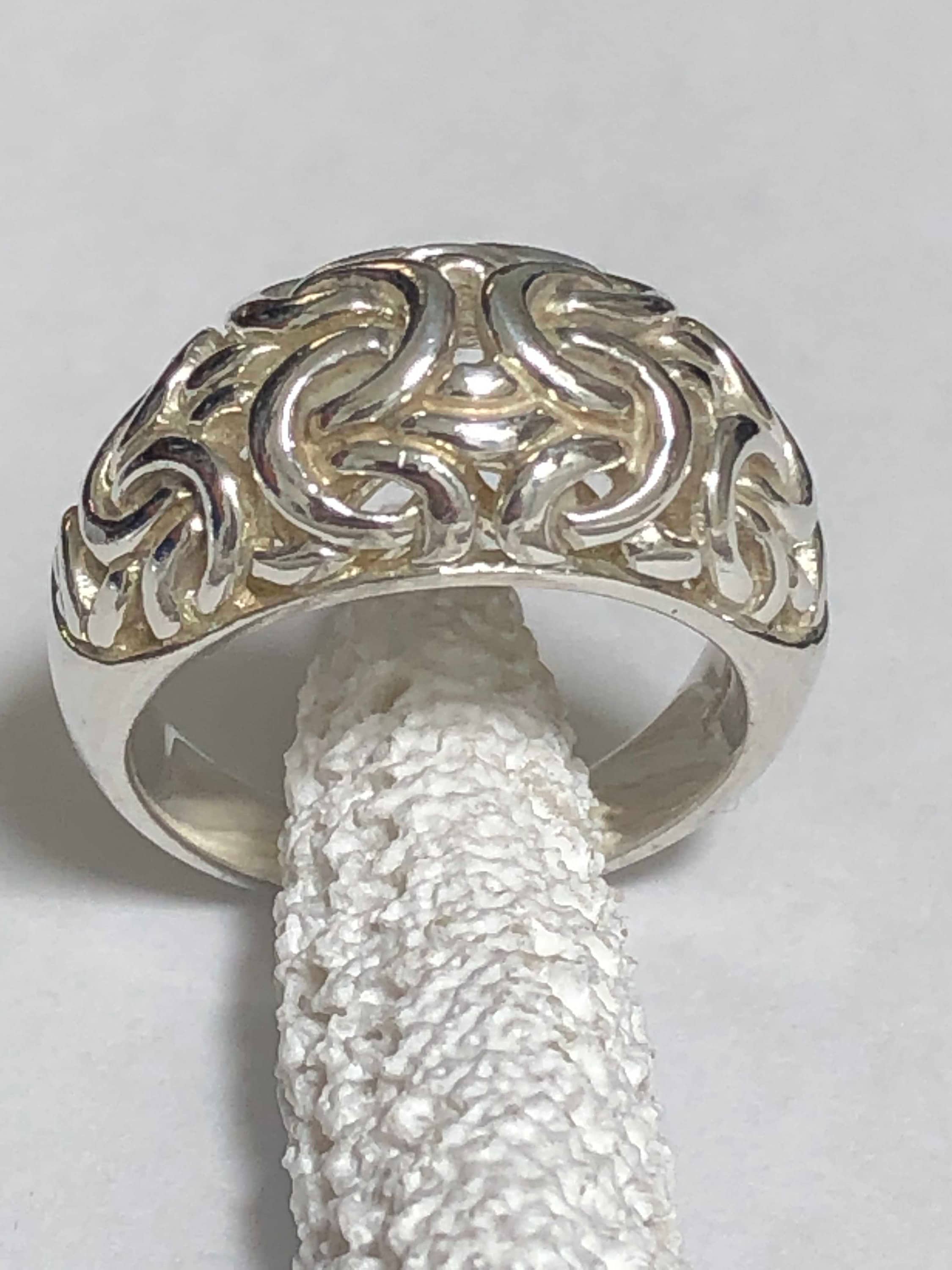 Vintage Sterling Silver Filigree Ring. - Etsy