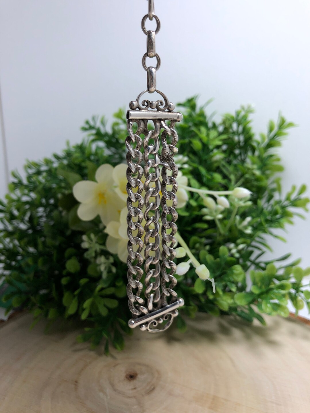 Antique Sterling Silver Pocket Watch Chain - Etsy