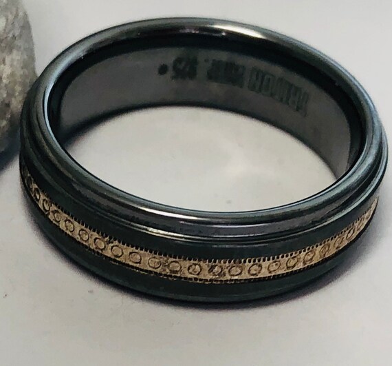Triton Tungsten Carbide 925 Men's wedding band ring - Gem Triton Tungsten Carbide 925 Men's wedding band ring - Gem