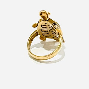 14K Yellow White and Rose Gold and Ruby Locket Turtle Ring - Etsy