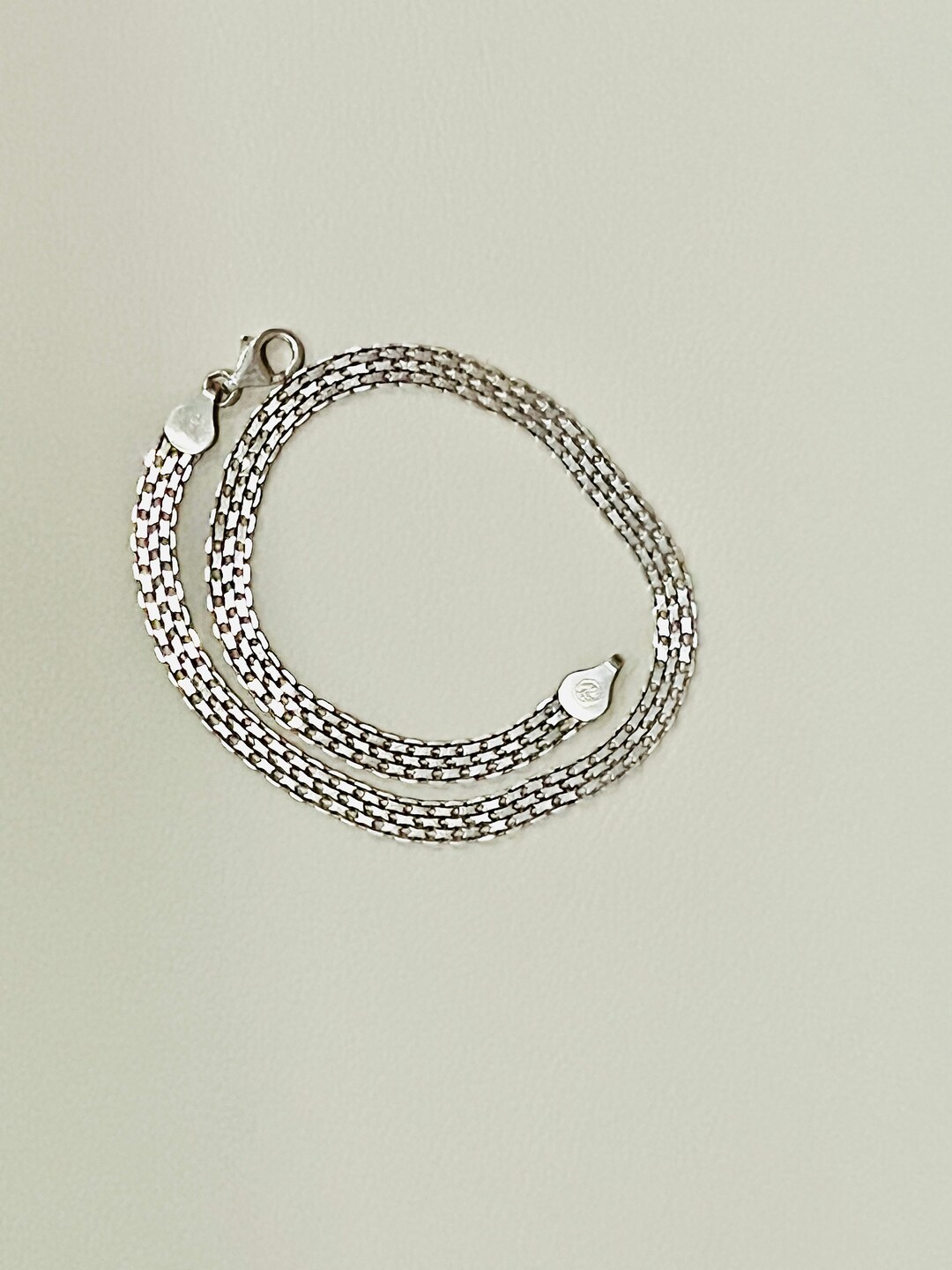 Sterling Silver P.LUX. Bismark Chain Anklet. - Etsy