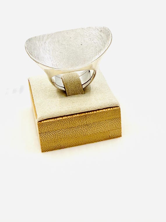 Sterling Silver Modernist 925 ITALY Ring. - Gem