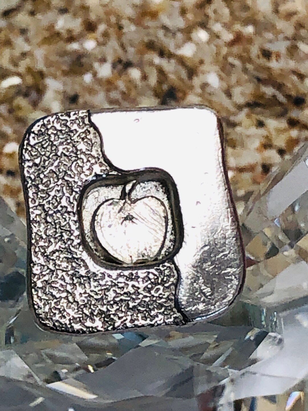 Handmade Sterling Silver 3D Apple Logo Ring. - Etsy