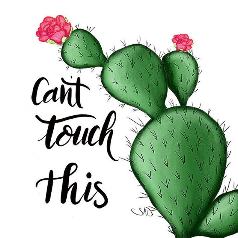Cant Touch This Cactus Poster | Etsy