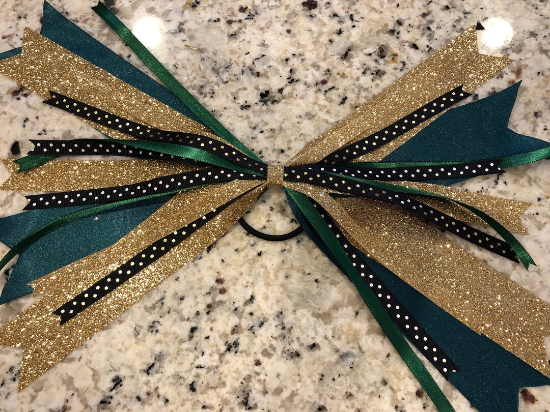Sports Bow/pony O/ Hair Streamer/glitter Hair Bow/ Softball Bow ...
