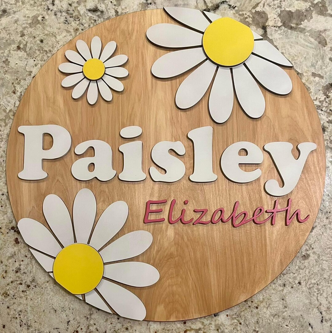 Daisy Nursery Sign - Etsy