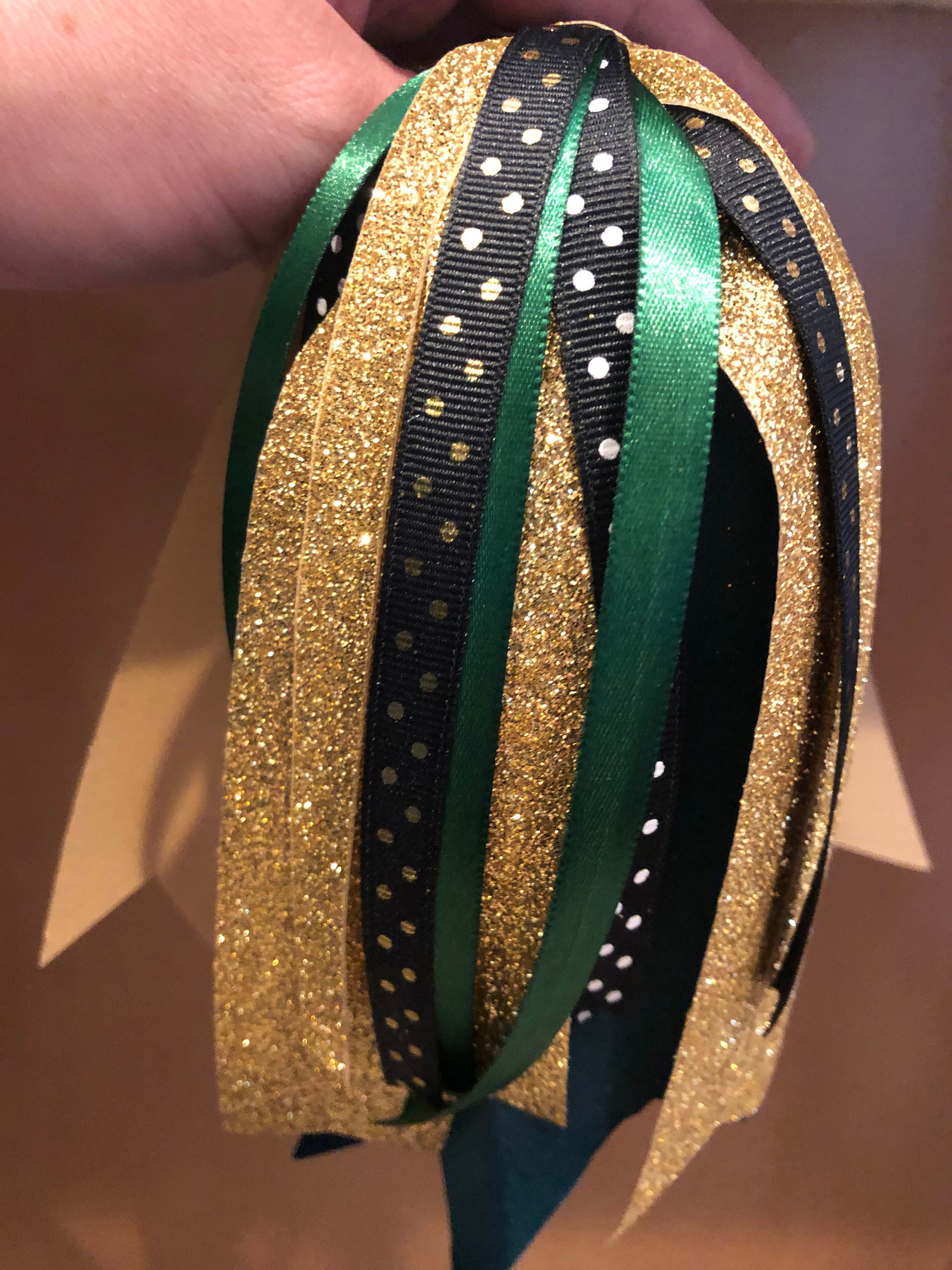 Sports Bow/pony O/ Hair Streamer/glitter Hair Bow/ Softball Bow ...