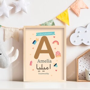 Personalised Islamic Print | Islamic Name Print | Muslim Baby | Islamic ...