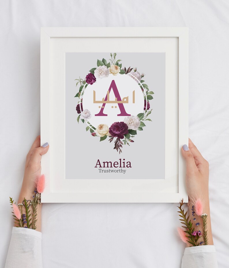 Personalised Islamic Print | Islamic Name Print | Muslim Baby | Islamic ...