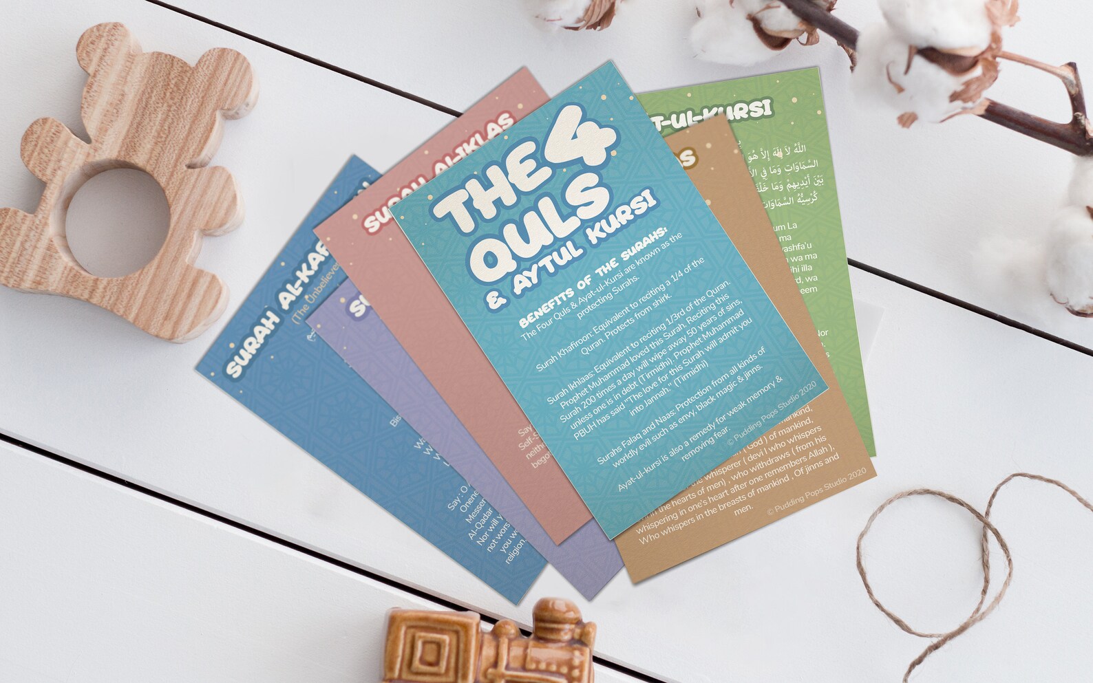 The 4 Quls and Aytul Kursi Memorisation Cards Surah Cards | Etsy