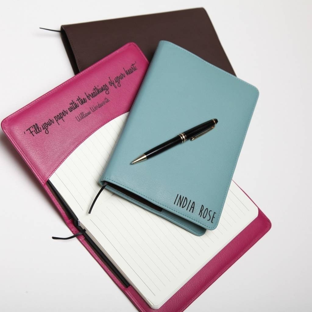 Leather Notebook Cover With Personalisation Options - Etsy