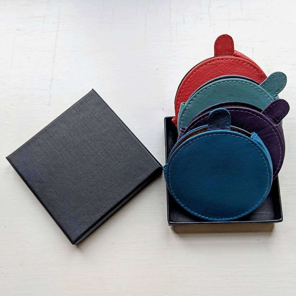 Leather Compact Mirror With Personalisation - Etsy
