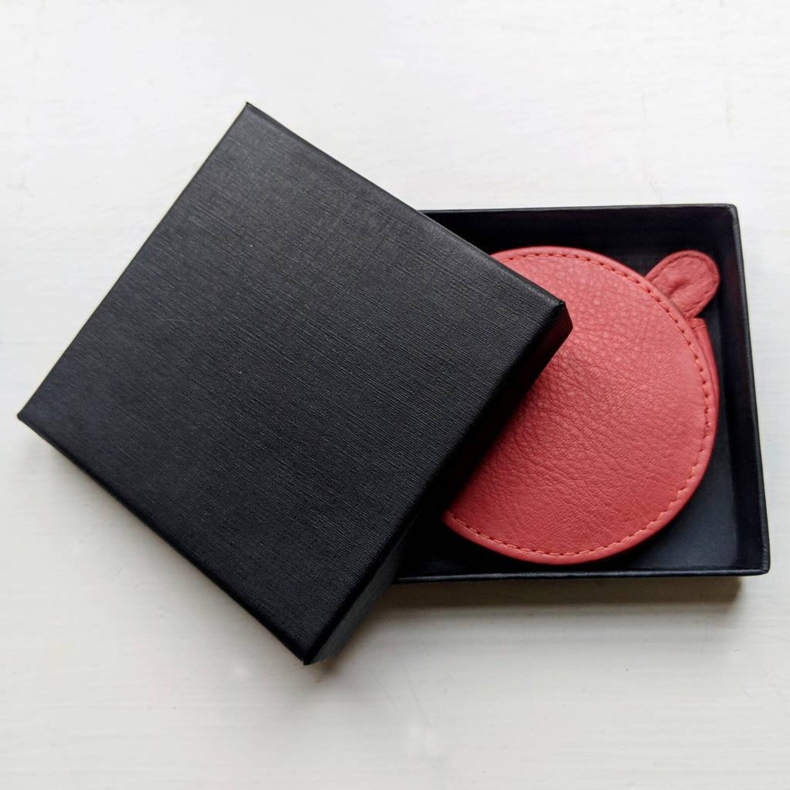 Leather Compact Mirror With Personalisation - Etsy
