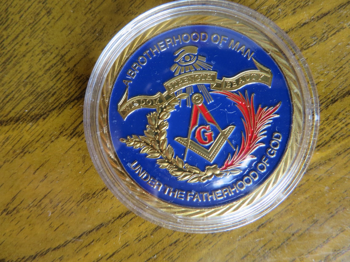 24ct Gold Plated FREEMASON COIN New in a Capsule - Etsy