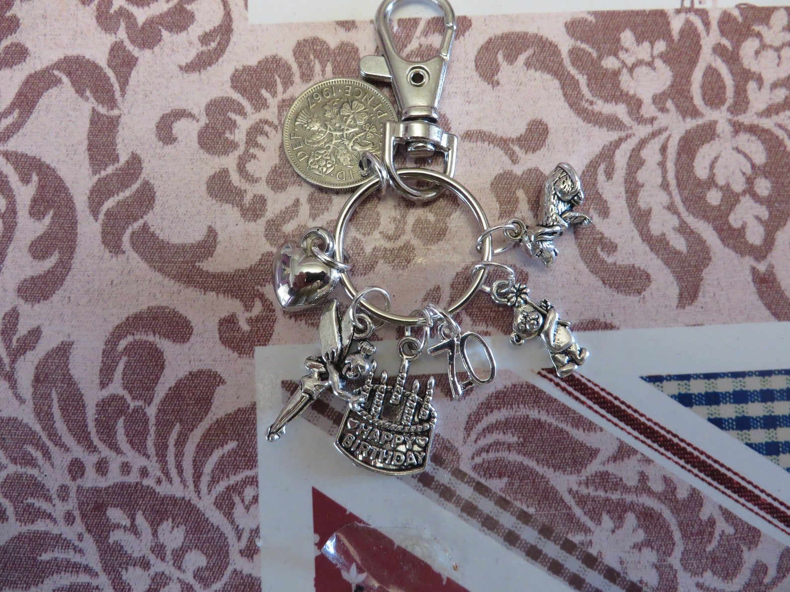 70th Birthday Novelty Key Ring - Etsy