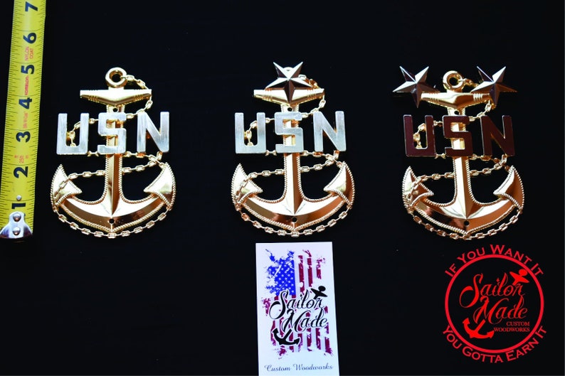 5 Inch Gold and Silver USN Chief Anchors - Etsy