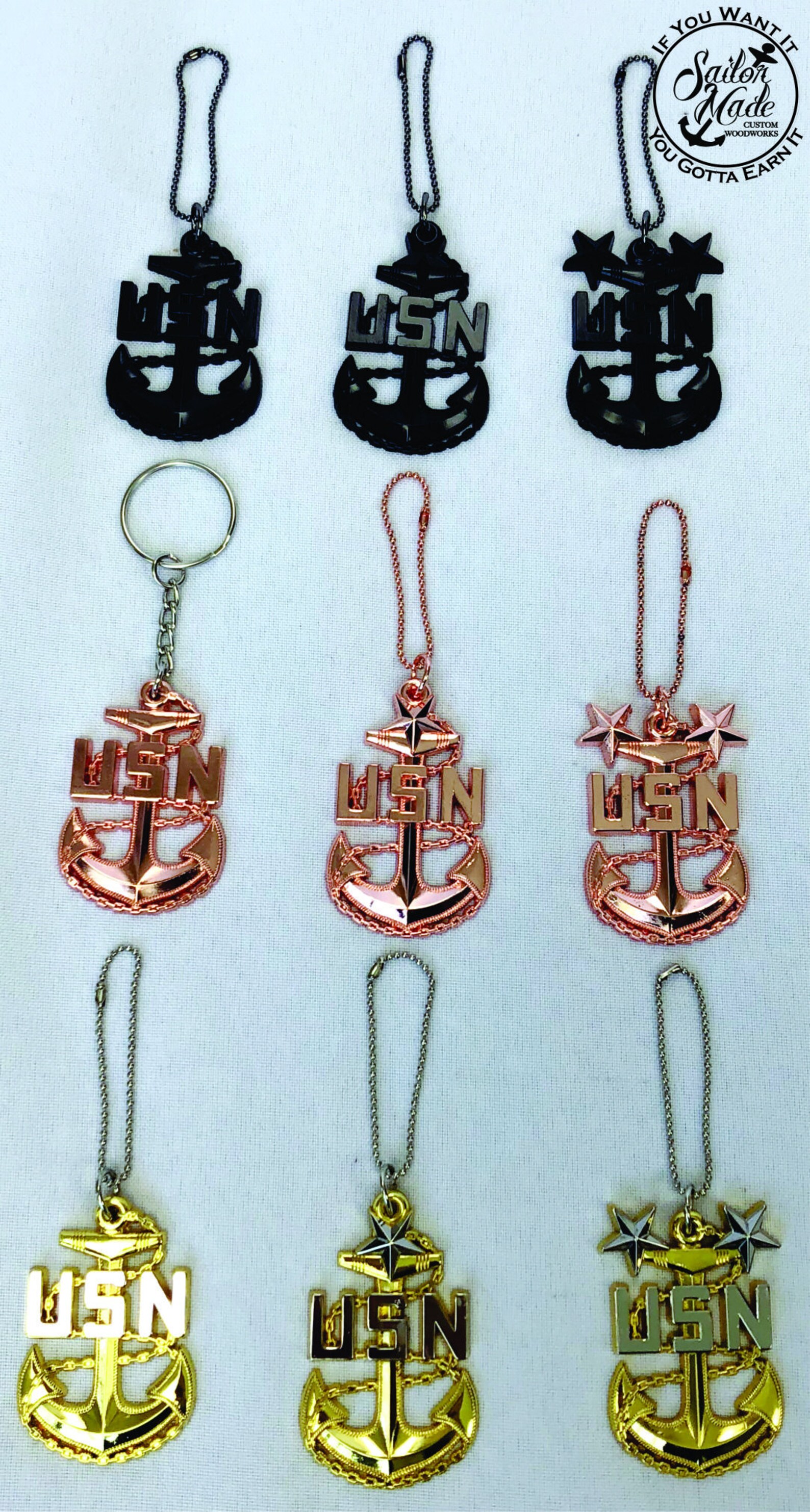 USN Anchor Keychains | Etsy