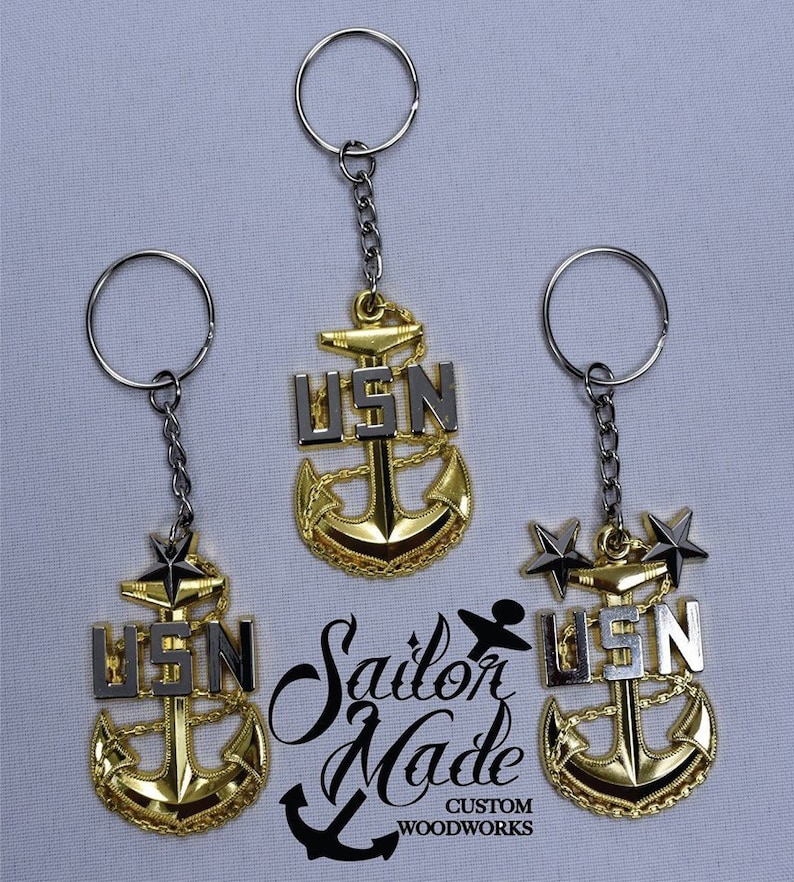 USN Anchor Keychains - Etsy