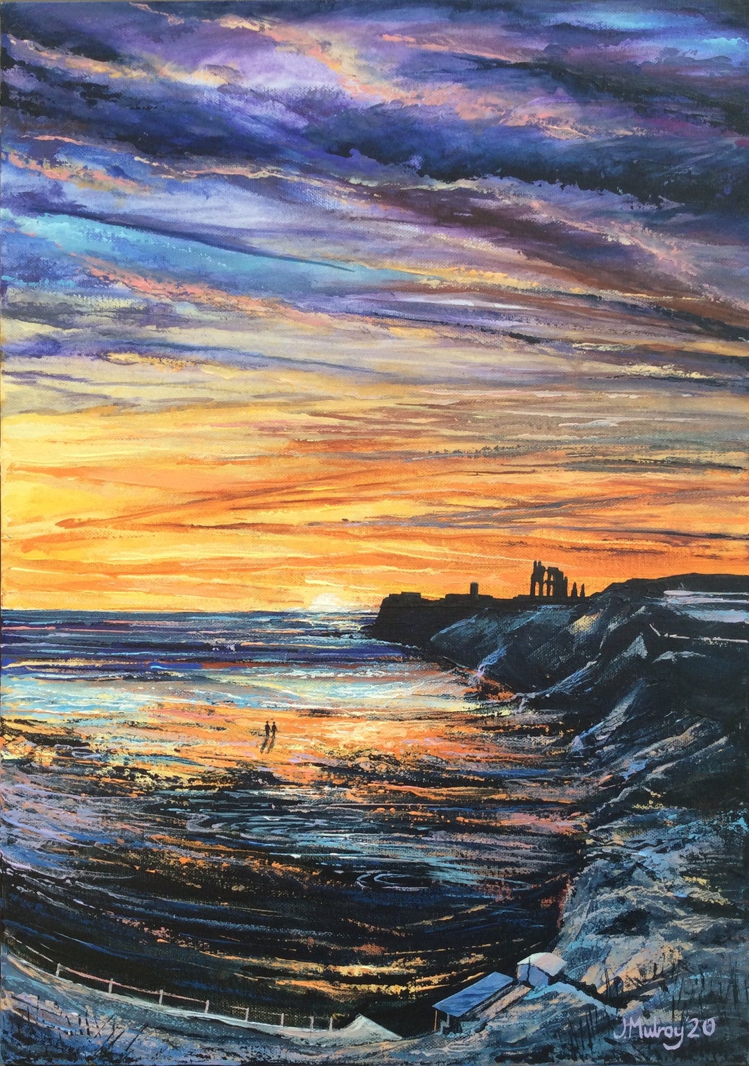 King Edwards Bay Sunrise, Tynemouth. Limited Edition A4/A3 Giclee Fine ...