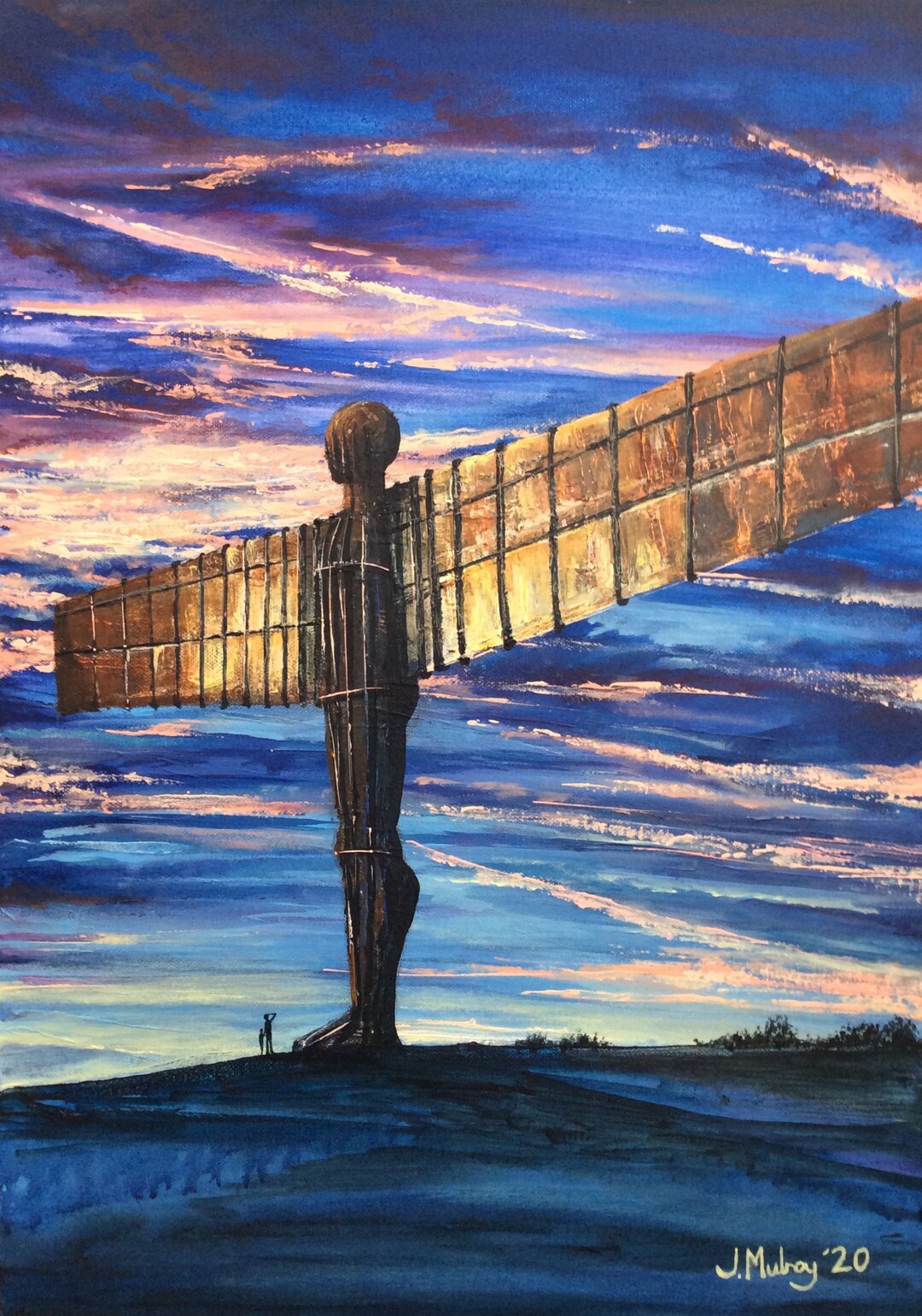 Northern Angel - the Iconic Sculpture of the North Captured at Sunset ...