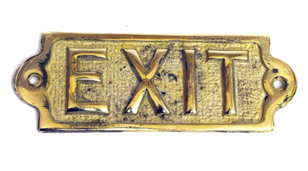 Brass Exit Sign - Etsy