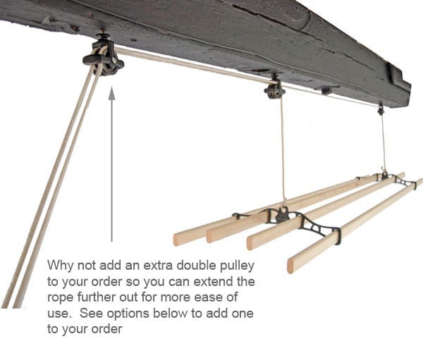 Traditional 4 Lath Kitchen Maid® Pulley Clothes Airer - Etsy Canada