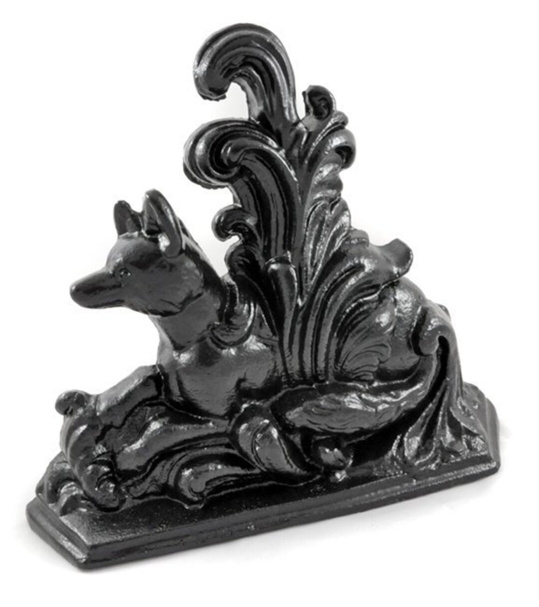 Black Cast Iron Fox Door Stop / Door Weight 6.3KG - Etsy
