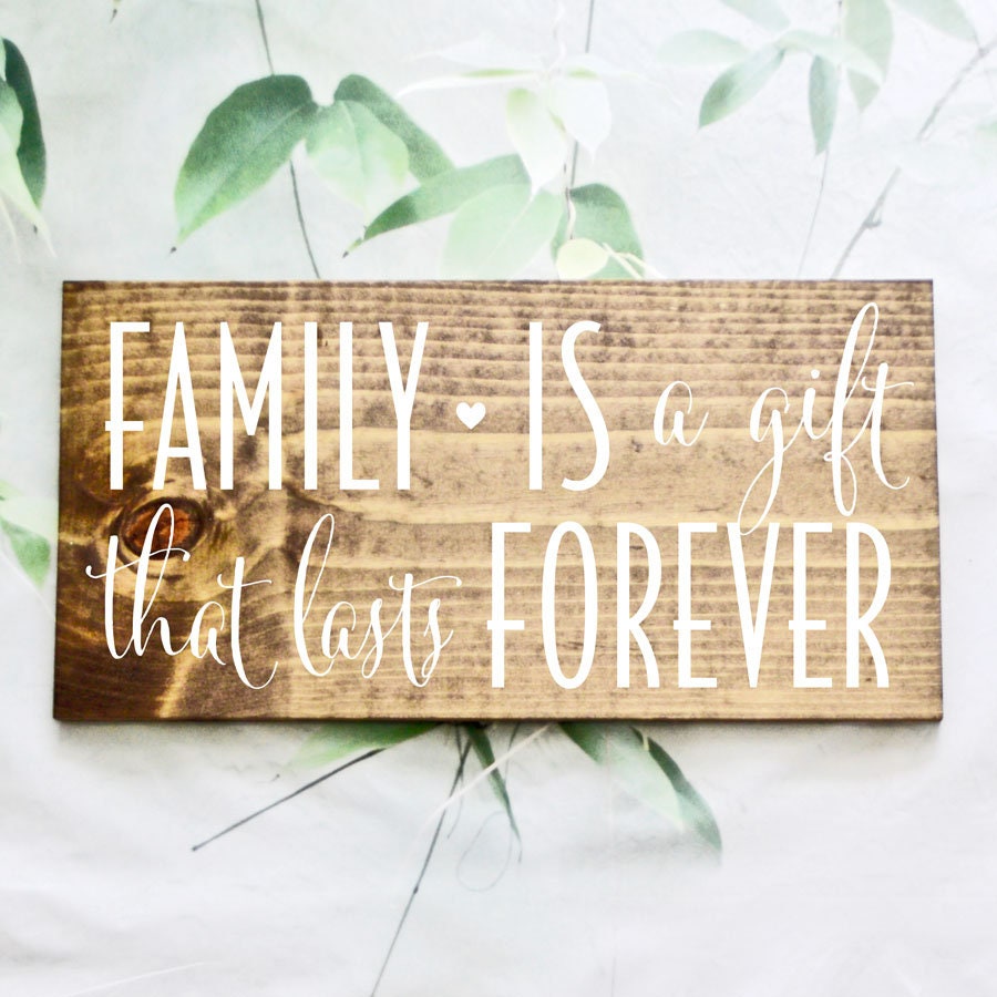 Family Sign Family is Forever Family is a Gift that Lasts | Etsy