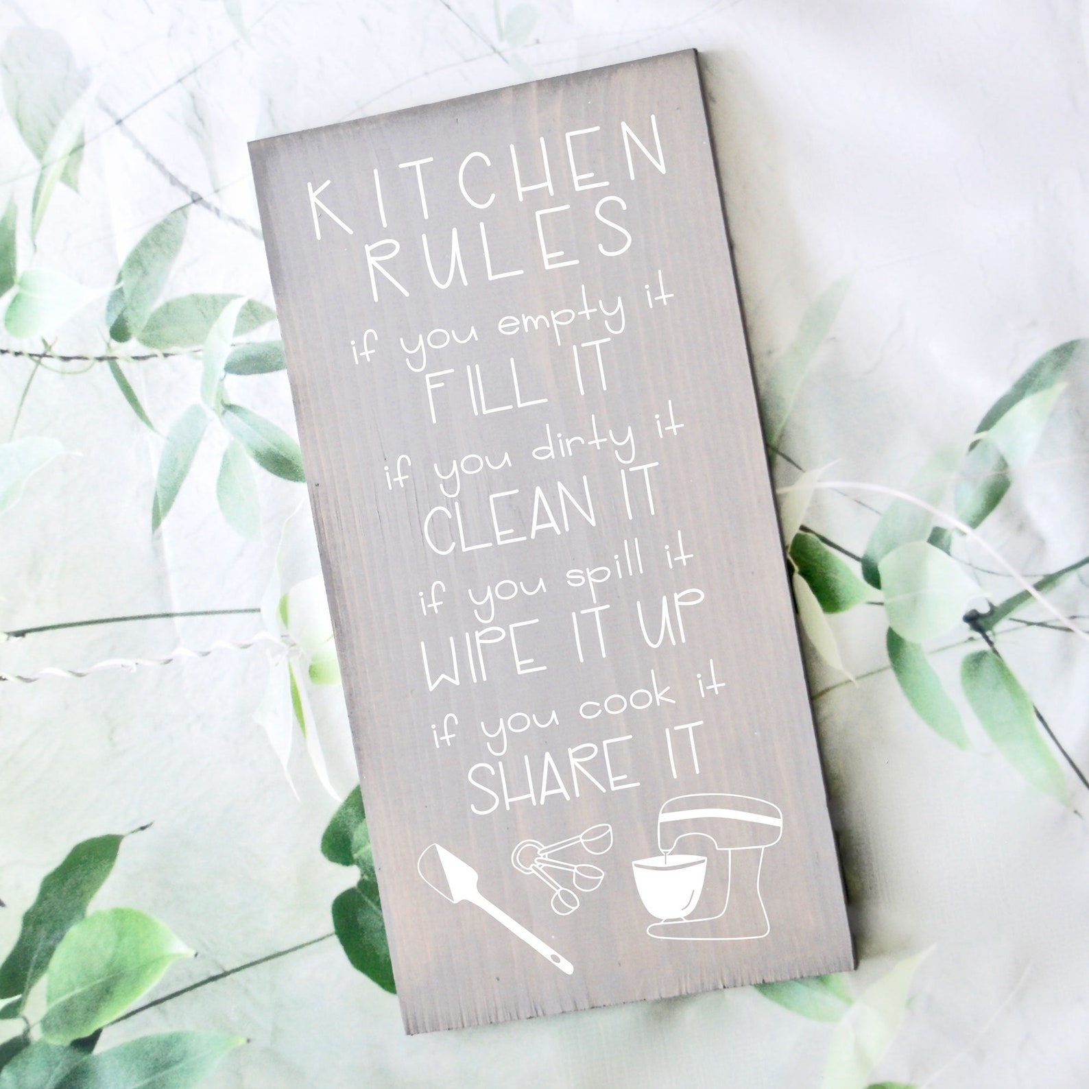 Kitchen Sign Kitchen Rules Sign Kitchen Wall Decor Kitchen - Etsy