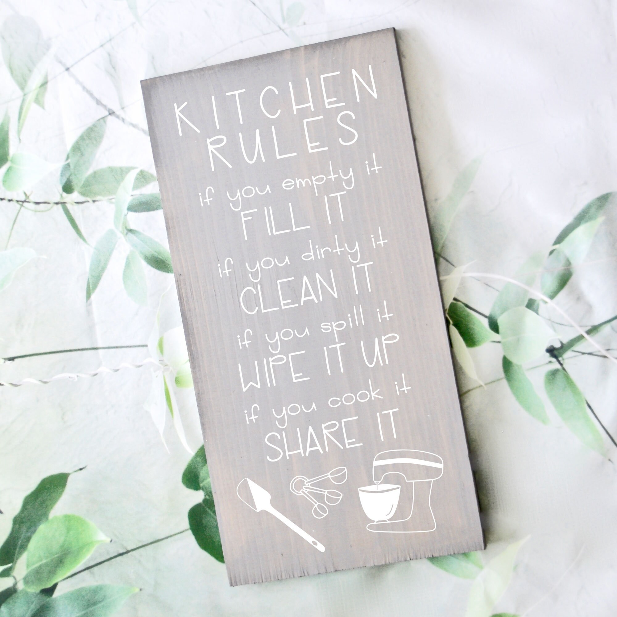 Kitchen Sign Kitchen Rules Sign Kitchen Wall Decor Kitchen - Etsy