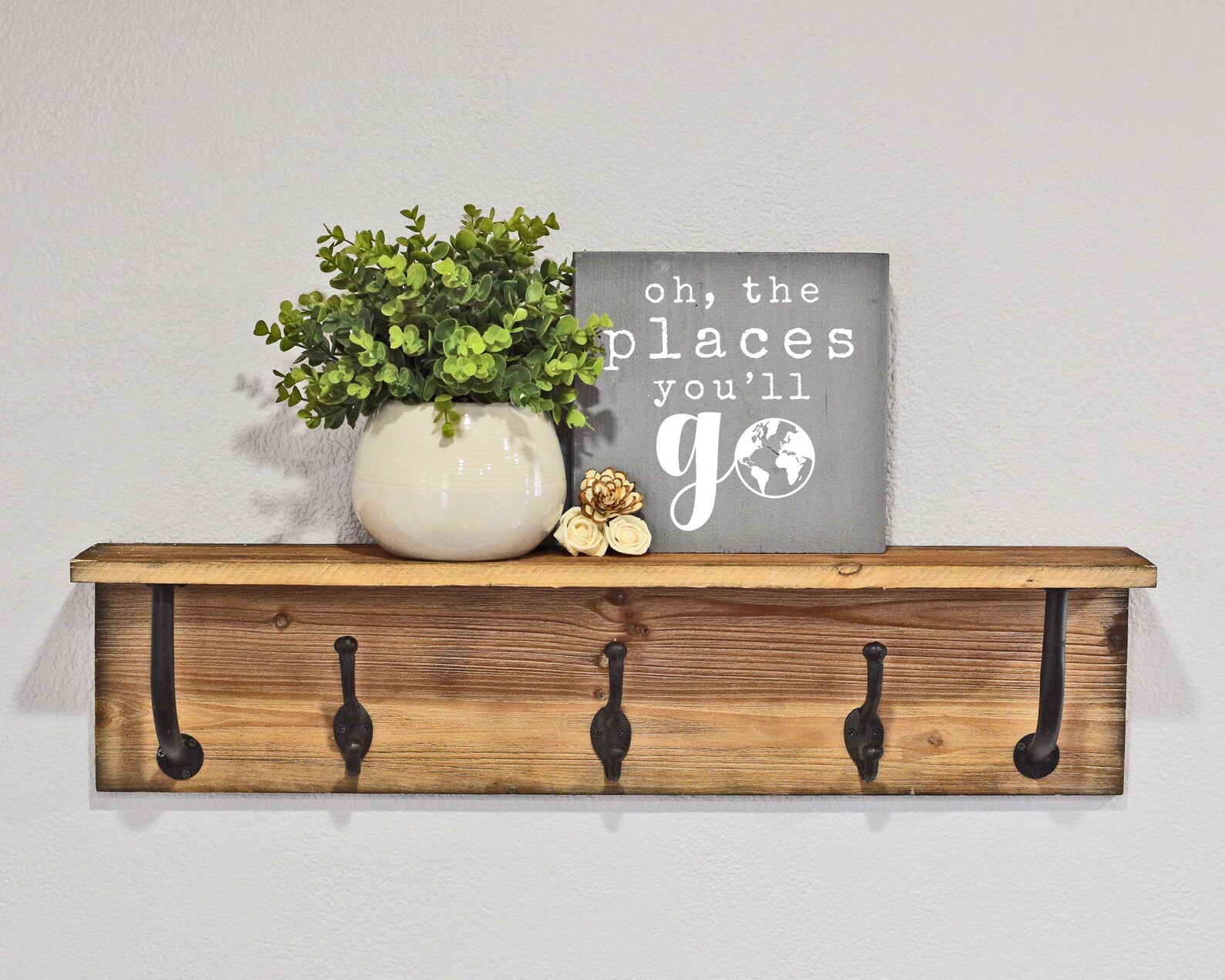Oh the Places You'll Go, Sign, Wood Sign, Home Decor, Graduation Gift ...
