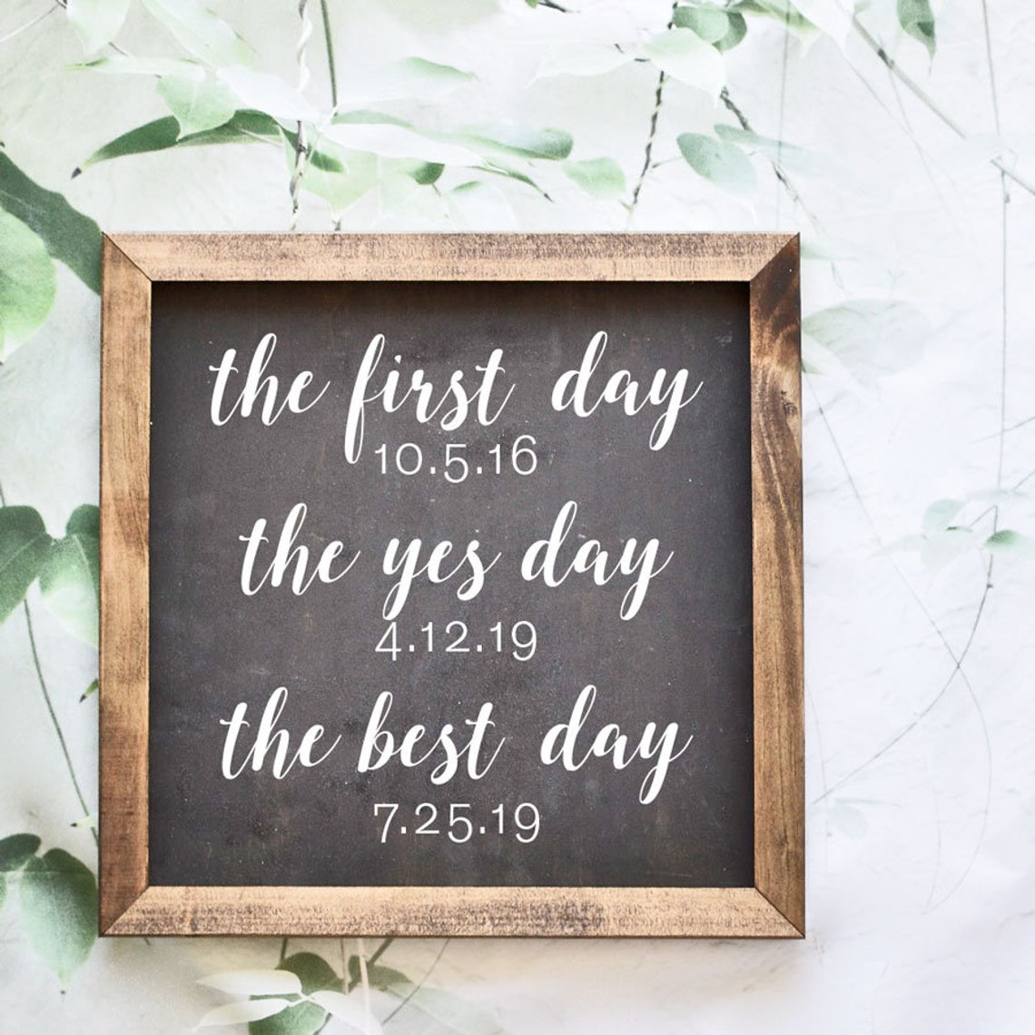 First Day Yes Day Best Day Sign Wedding Signs | Etsy
