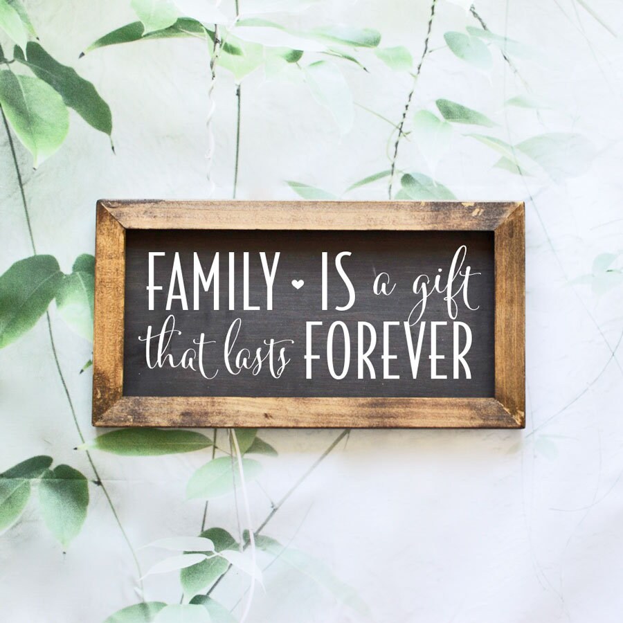 Family Sign Family is Forever Family is a Gift that Lasts | Etsy