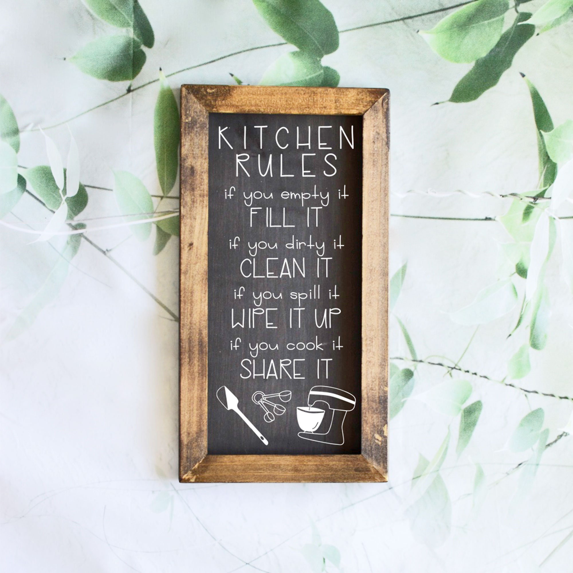 Kitchen Sign Kitchen Rules Sign Kitchen Wall Decor Kitchen - Etsy