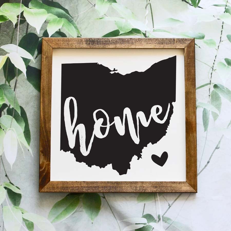 Ohio Sign Personalized State Sign Ohio State Hand Painted | Etsy