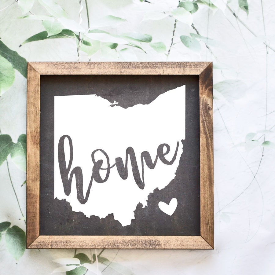 Ohio Sign Personalized State Sign Ohio State Hand Painted | Etsy