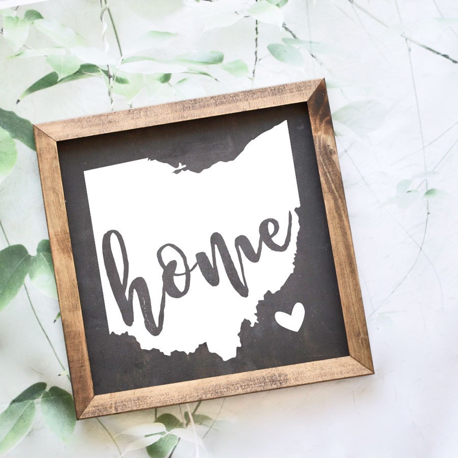 Ohio Sign Personalized State Sign Ohio State Hand Painted | Etsy