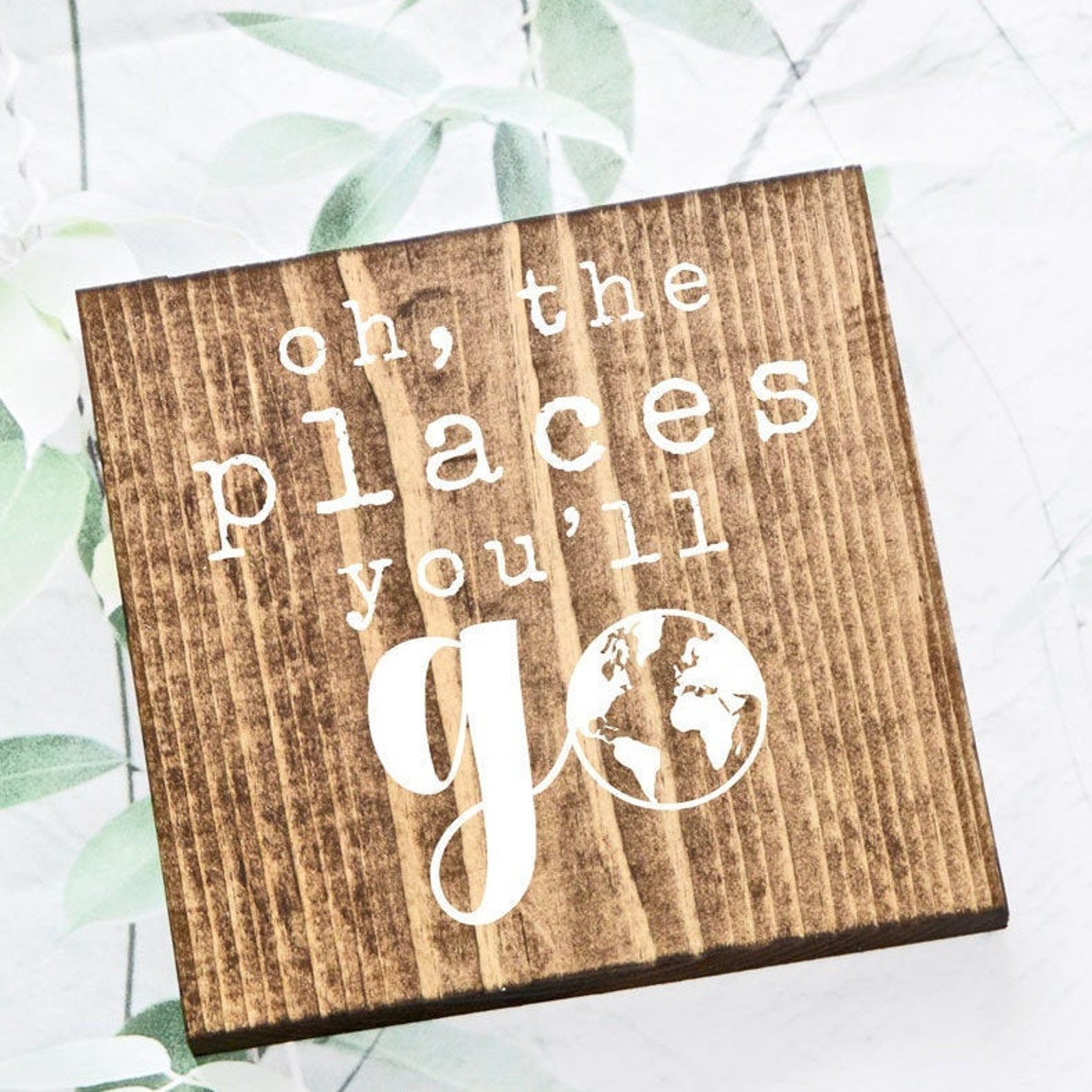Oh the Places You'll Go, Sign, Wood Sign, Home Decor, Graduation Gift ...