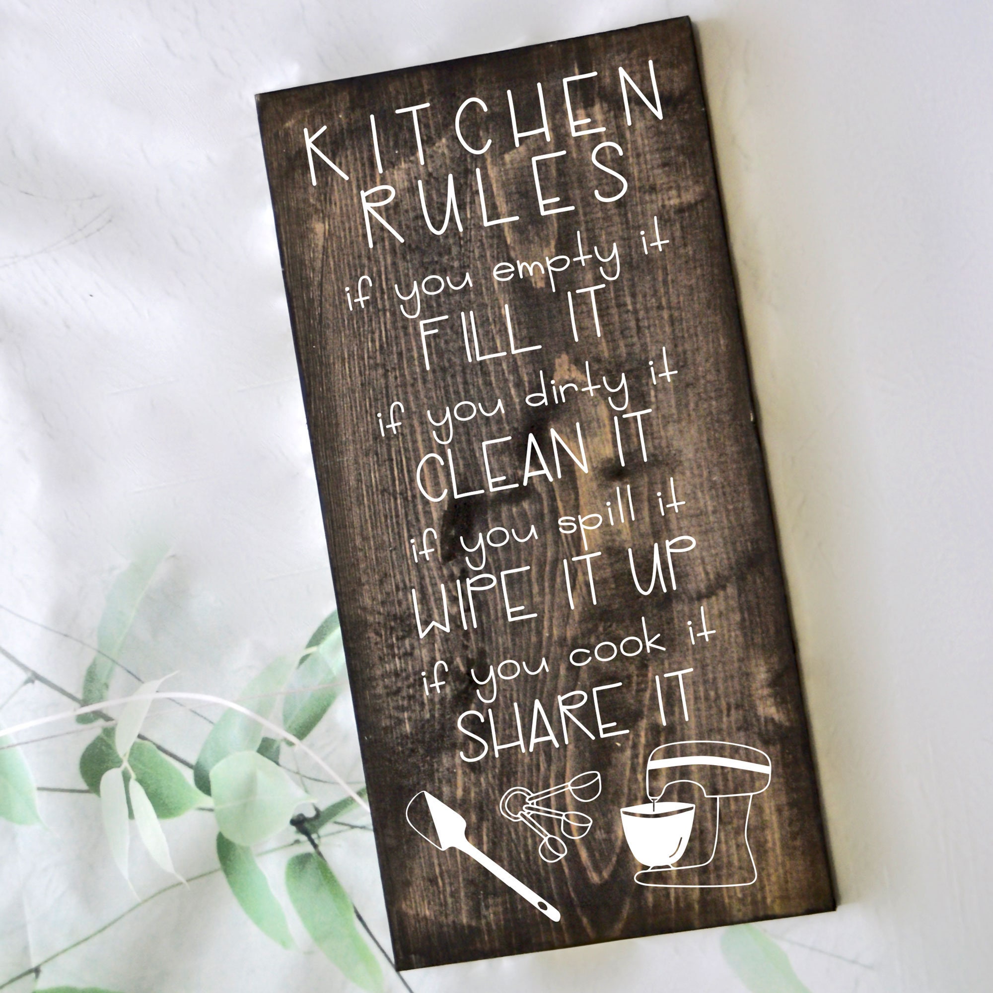 Kitchen Sign Kitchen Rules Sign Kitchen Wall Decor Kitchen - Etsy