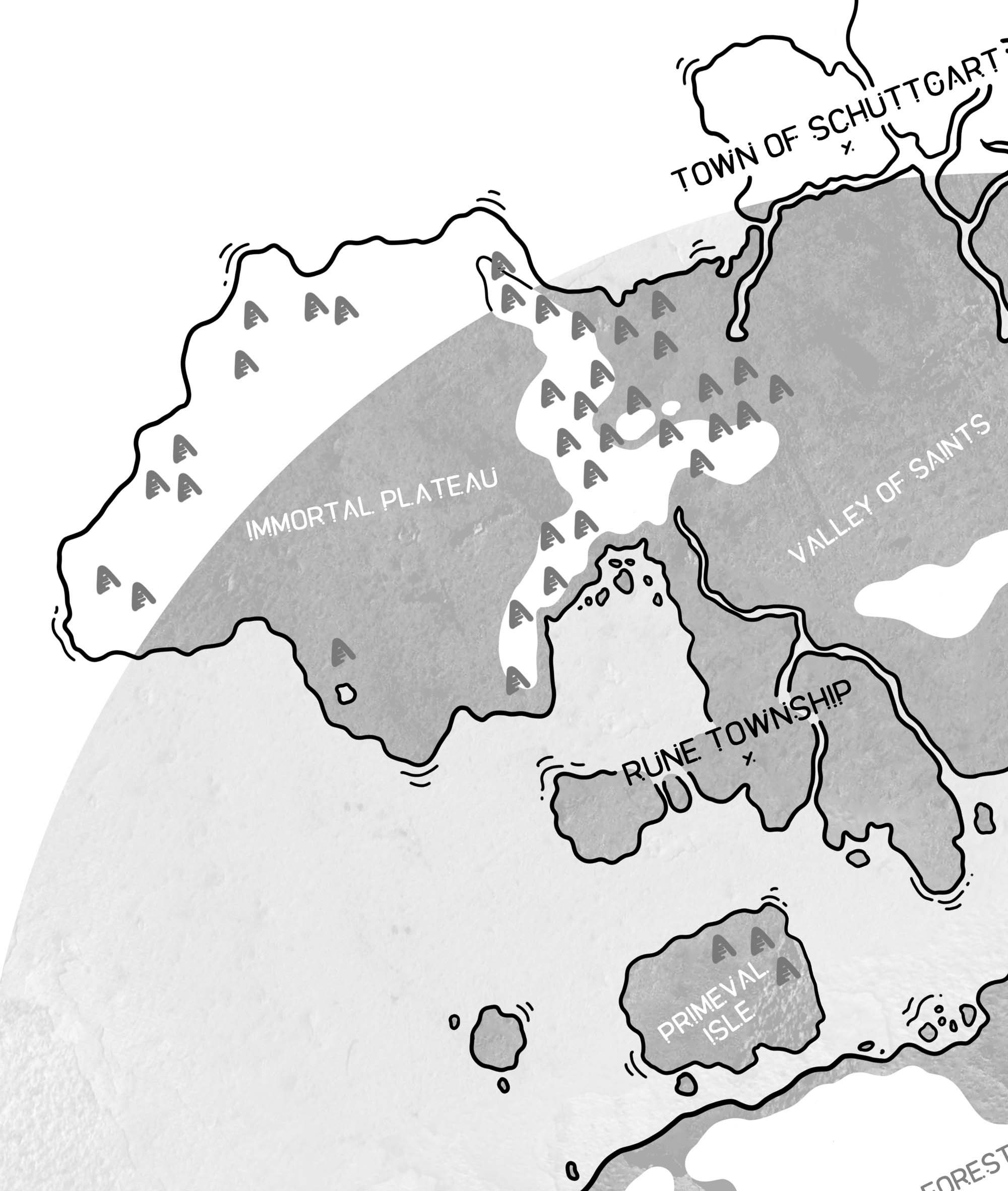 Lineage II Map Art Print: Cartographic Game Poster (digital Download ...