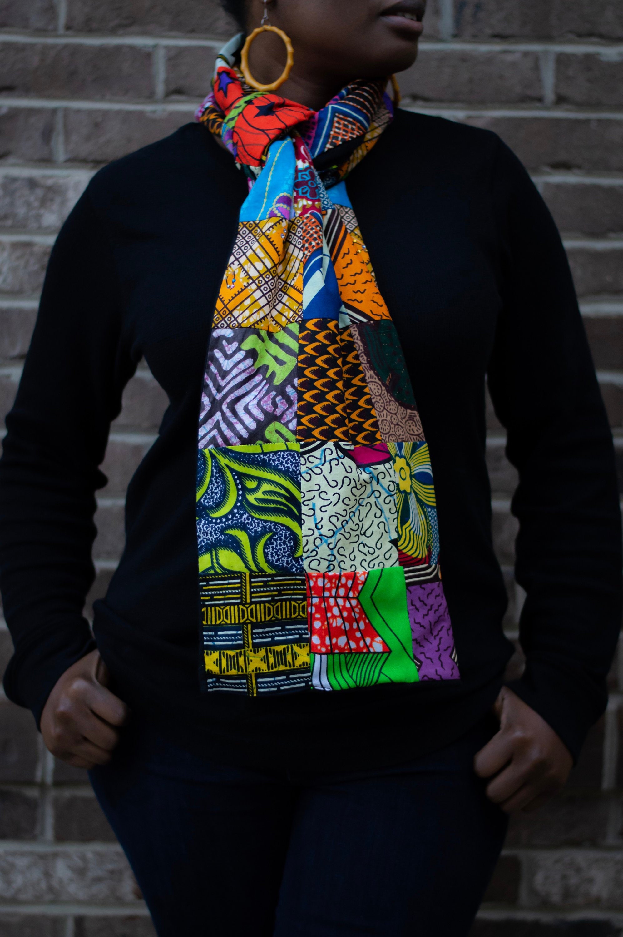 Patchwork African Print Scarf | Etsy