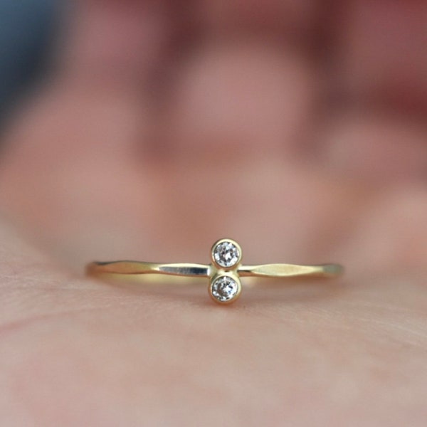 Dainty Diamond Ring - Etsy