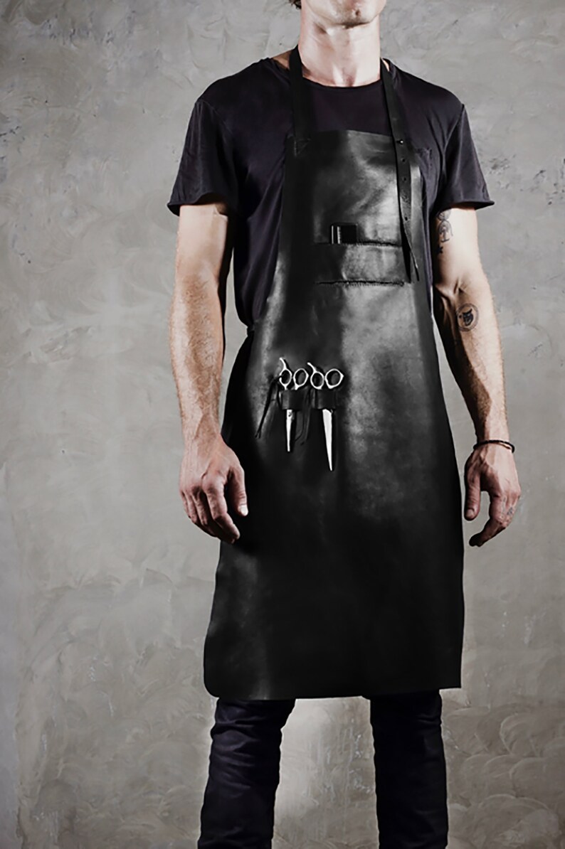 ARTICLE 002: Barber Apron Unisex Leather Scissor and Comb Apron OR ...