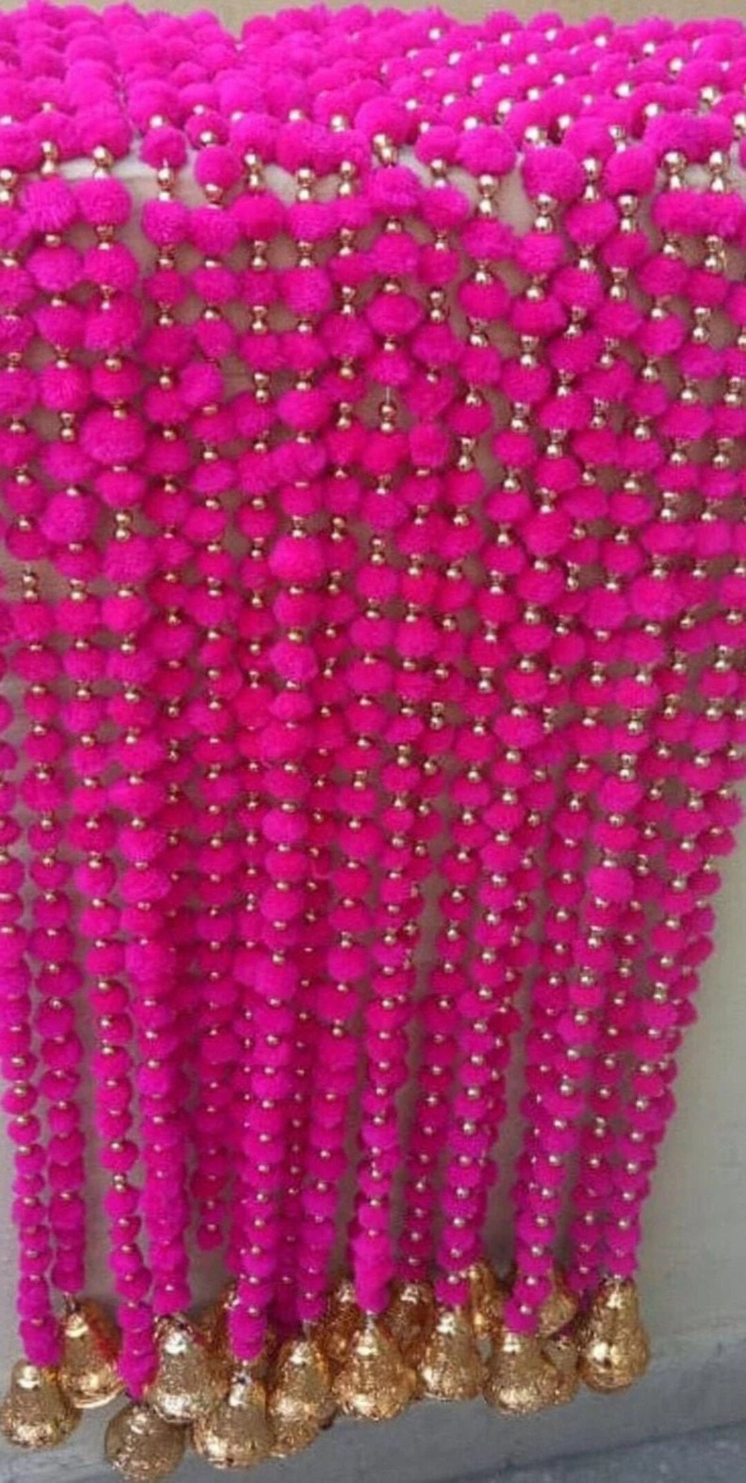 Festival Decorative String Party Decorative Cotton Pom Pom Multicolour ...